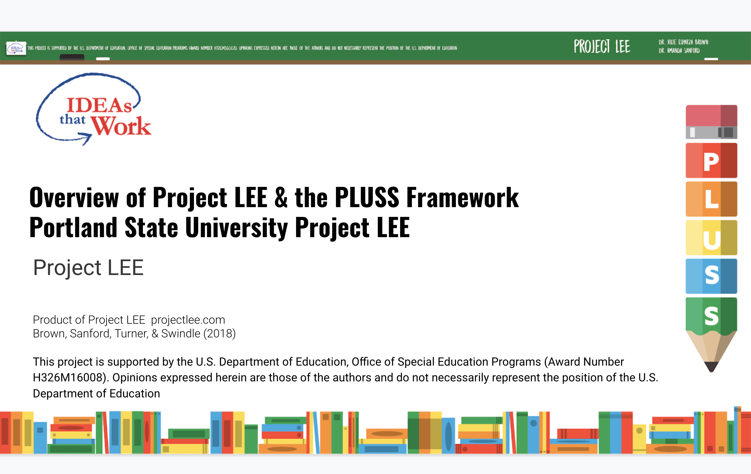 Project Lee Professional Development - Project Lee